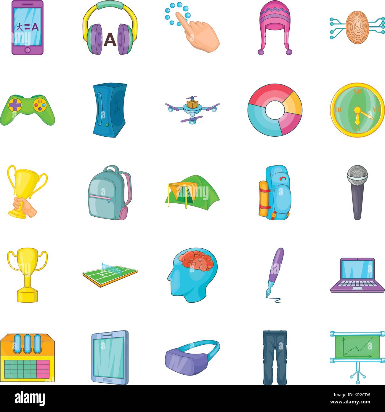 Smart people icons set, cartoon style Stock Vector Image & Art - Alamy