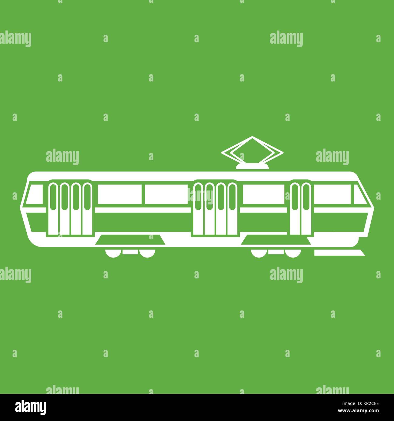 Tram icon green Stock Vector Image & Art - Alamy