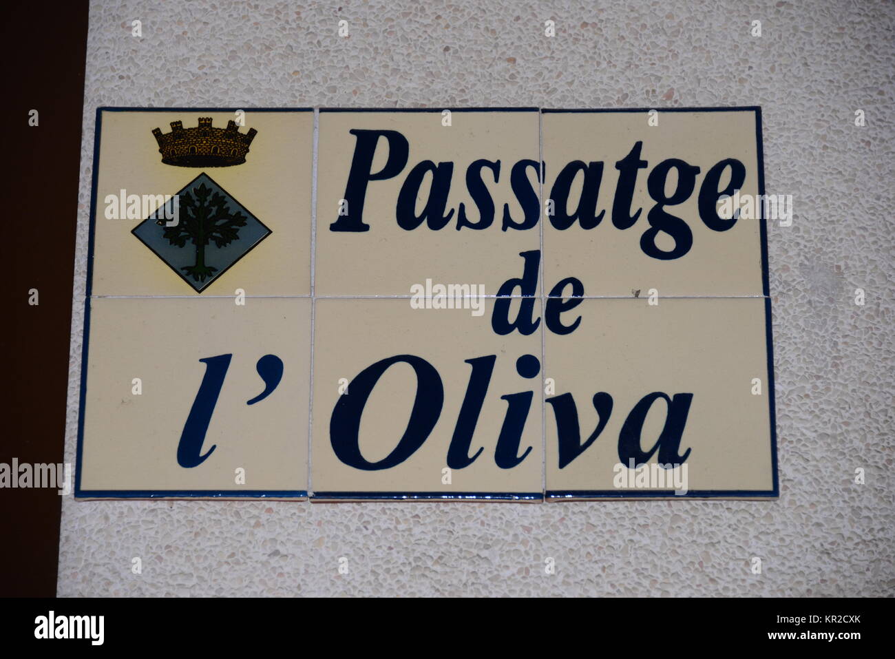house facades,lloret de mar,girona province,street signs,enamel,tiles ...