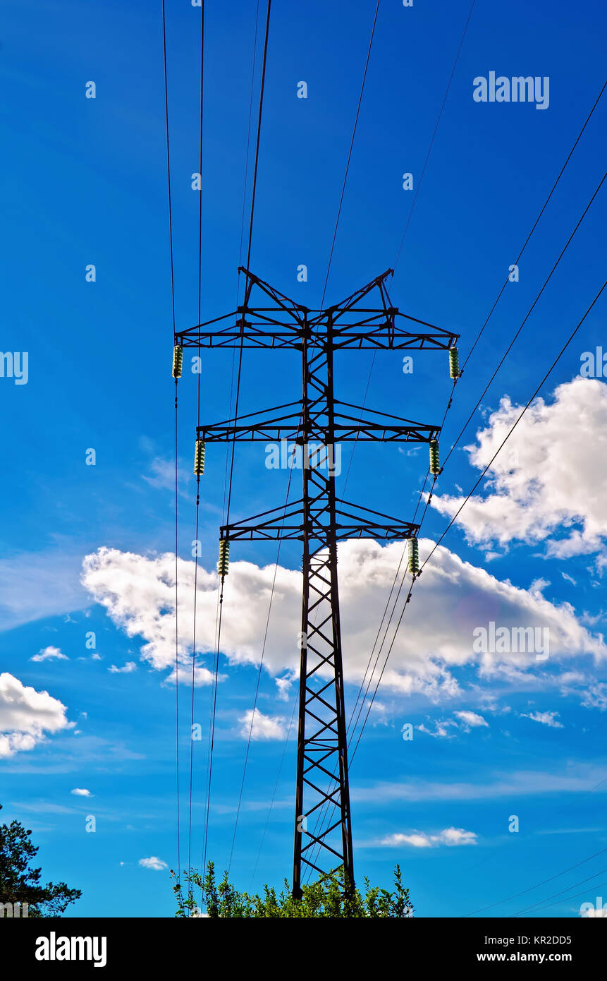 Power high-voltage line Stock Photo - Alamy