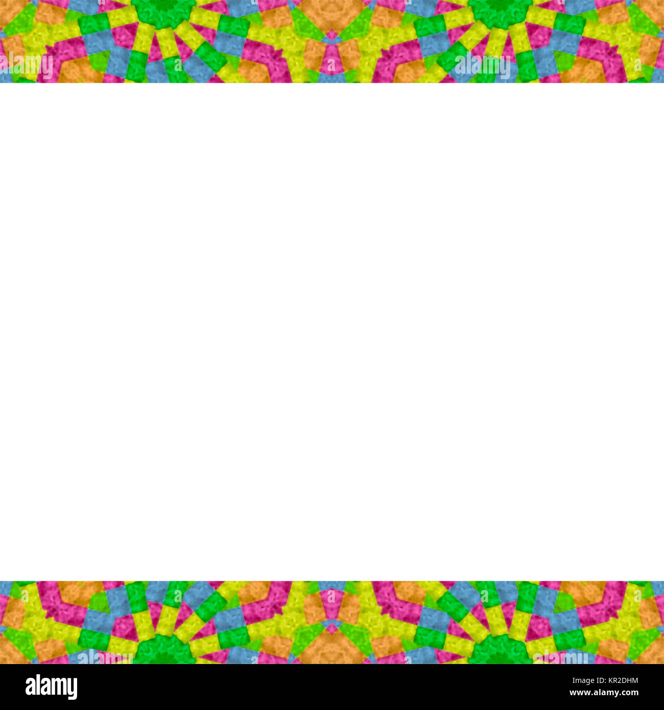 Stationery Background with Colorful Design Borders Stock Photo - Alamy