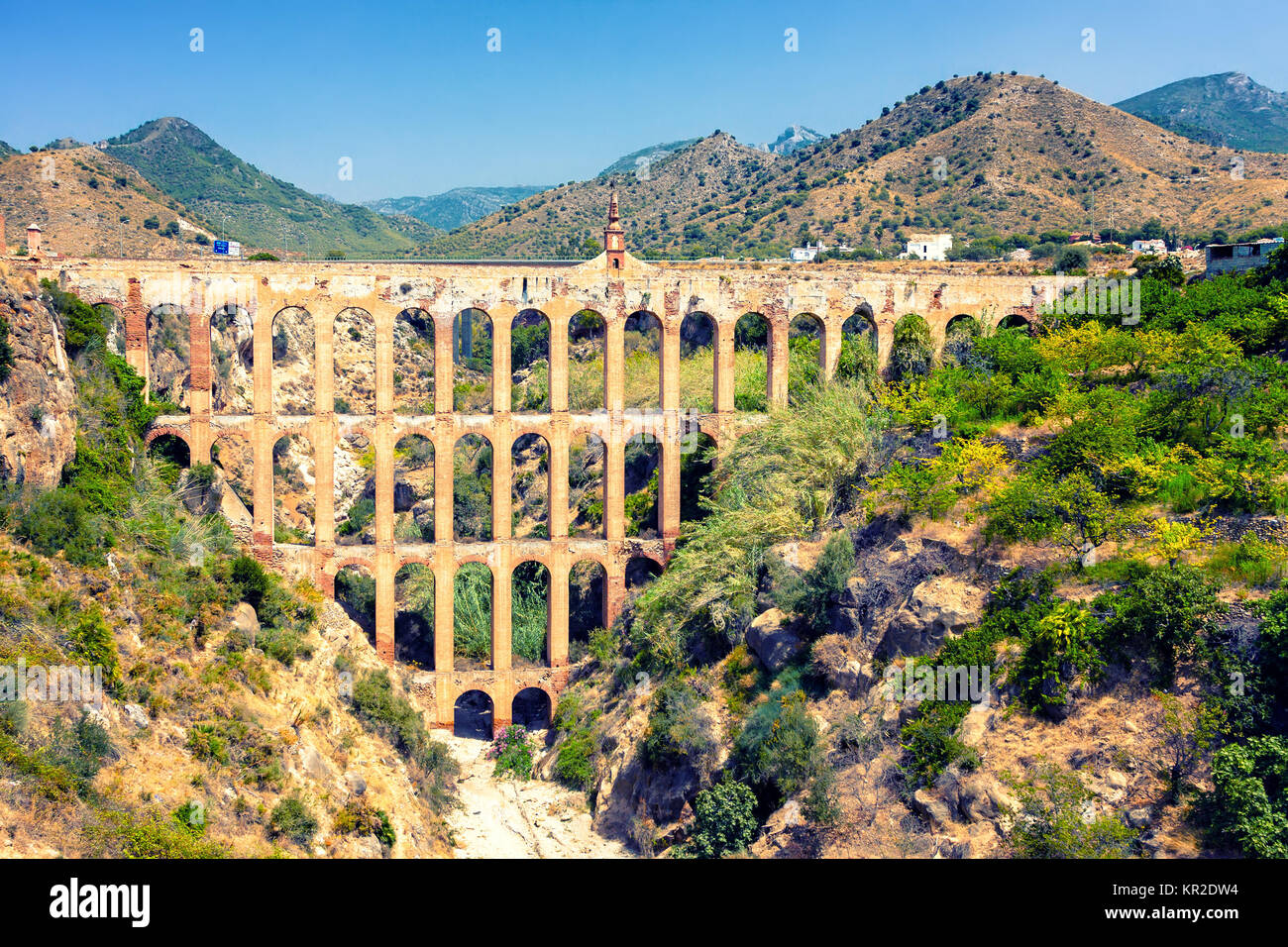 Old Aqueduct In Nerja Spain Stock Photos & Old Aqueduct In Nerja Spain ...