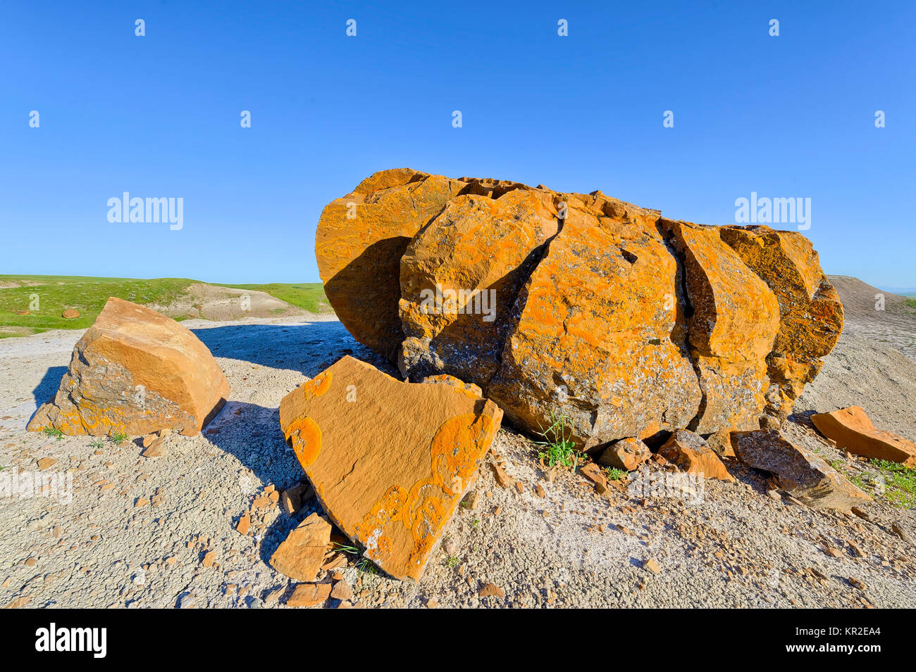 Orange eroded rock Stock Photo - Alamy