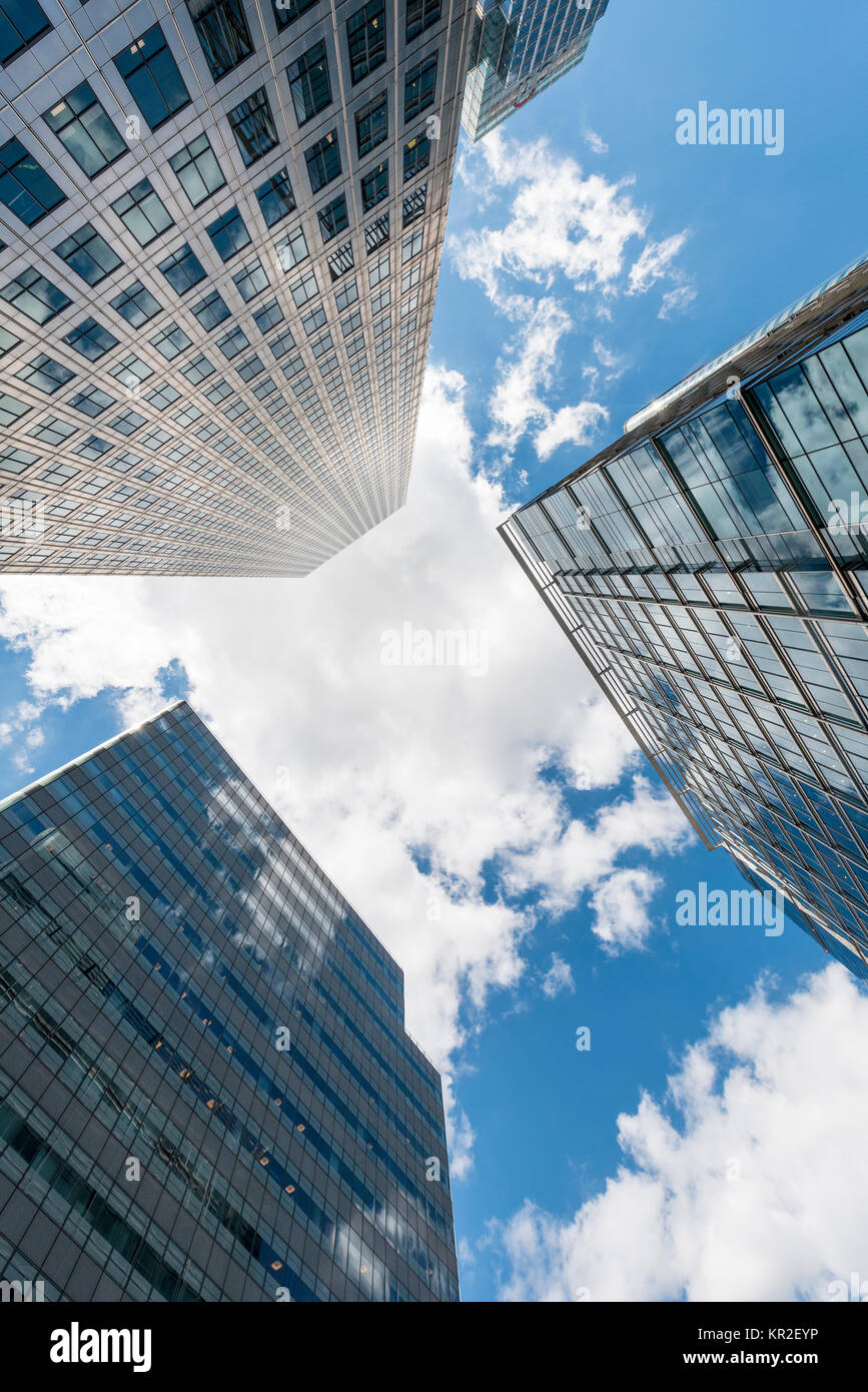 Skyscrapers with glass facades tower into the sky, Modern Architecture ...