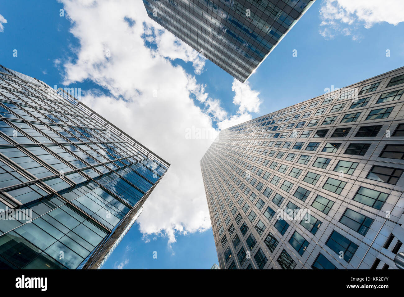 Skyscrapers with glass facades tower into the sky, Modern Architecture ...