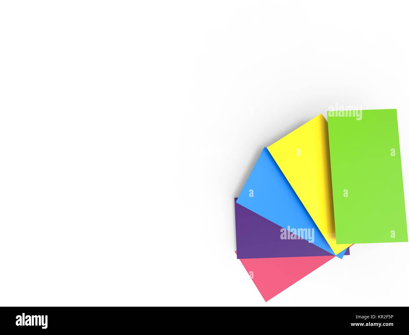 The 3D rendering Colorful card isolated with white Stock Photo - Alamy