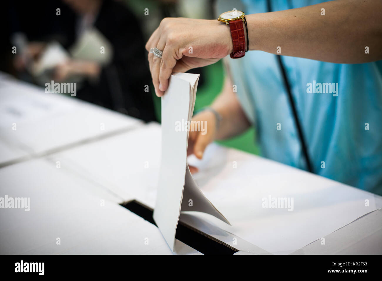 Voting hand detail Stock Photo - Alamy