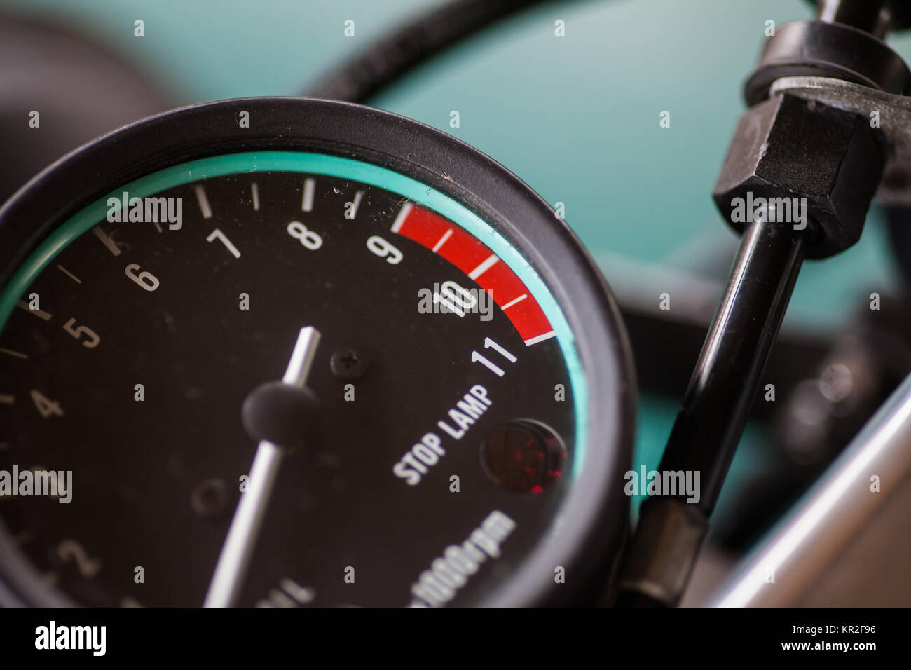 Motorcycle tachometer detail Stock Photo - Alamy
