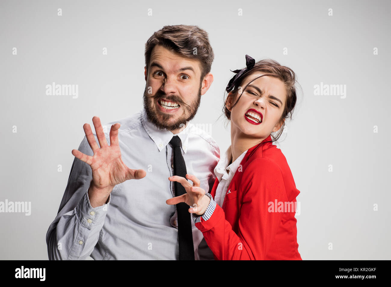 The militant business man and woman Stock Photo - Alamy