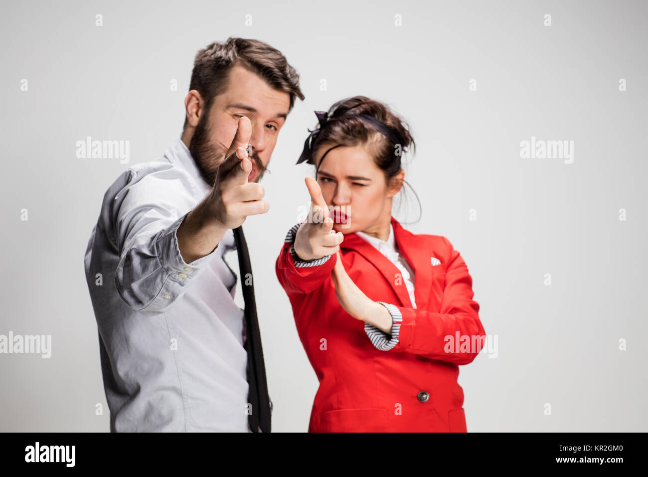 The militant business man and woman Stock Photo - Alamy
