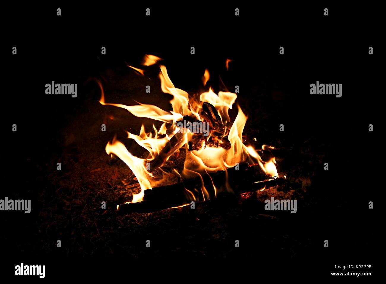 Camp Fire Flames Stock Photo - Alamy