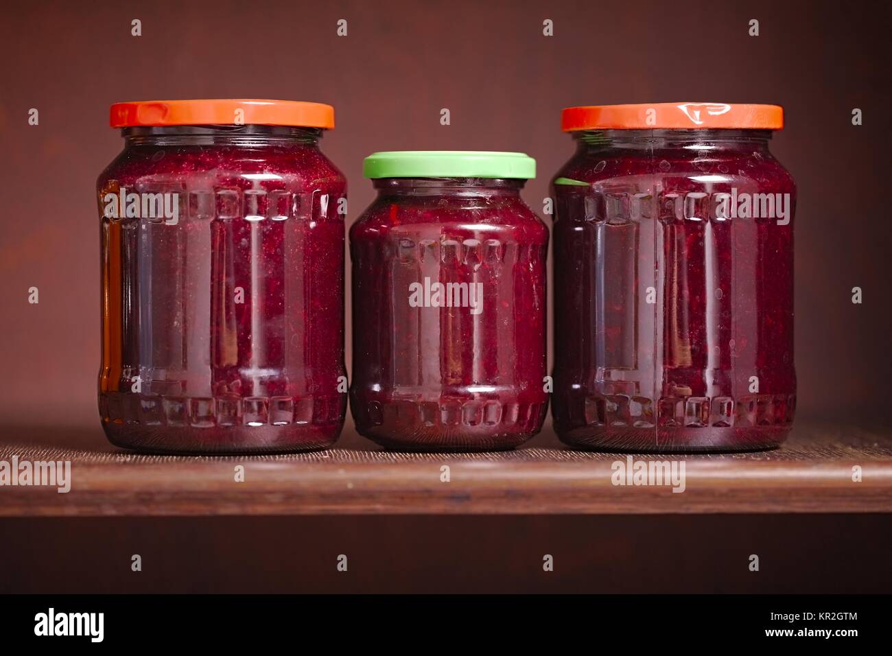 Jars of Jam Stock Photo - Alamy