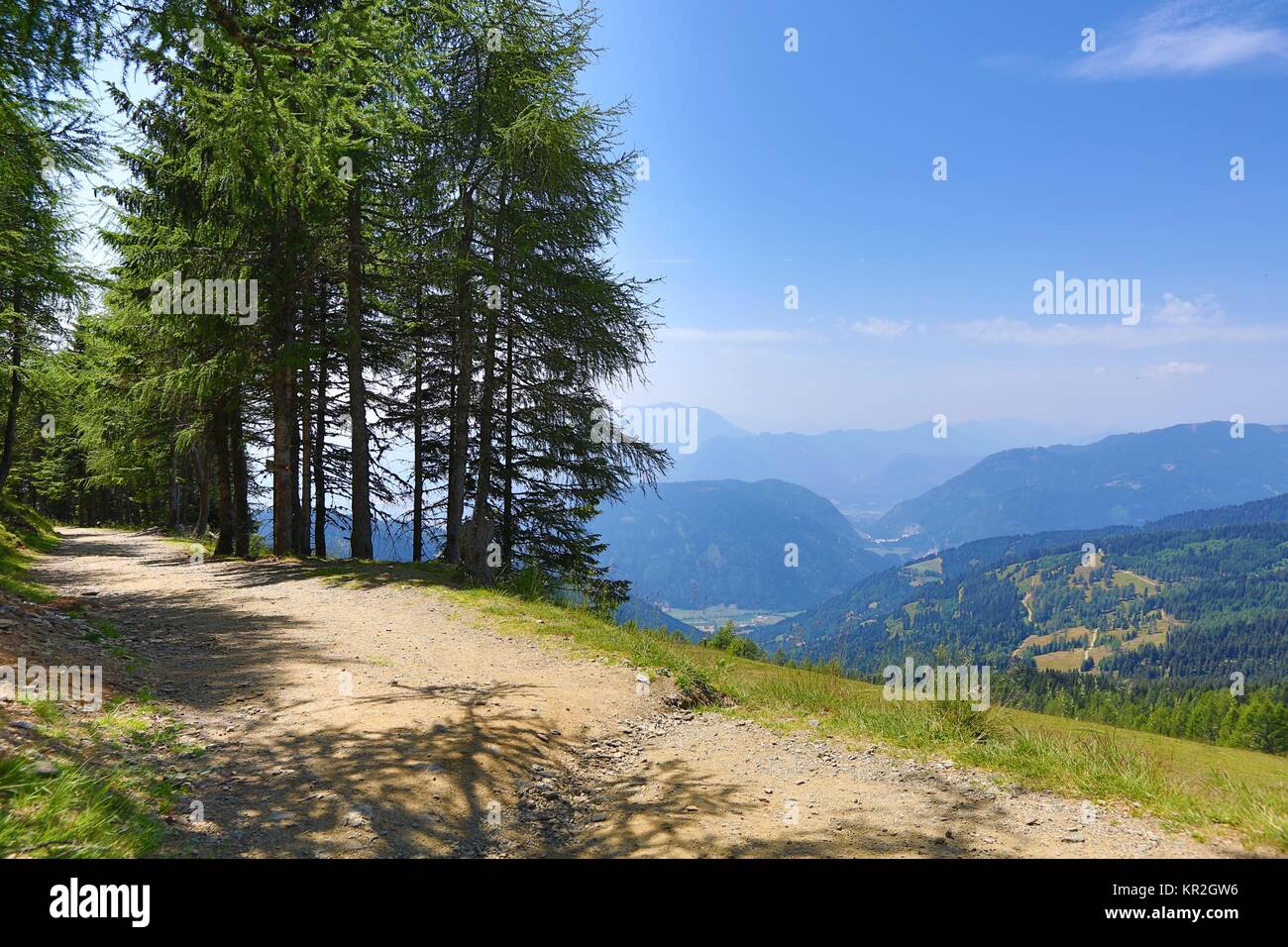 Hilly Landscape Path Stock Photo - Alamy