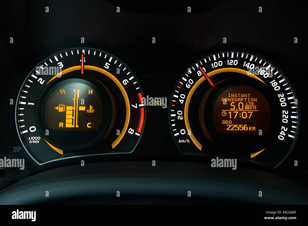 Speedometer car dashboard Stock Photo - Alamy