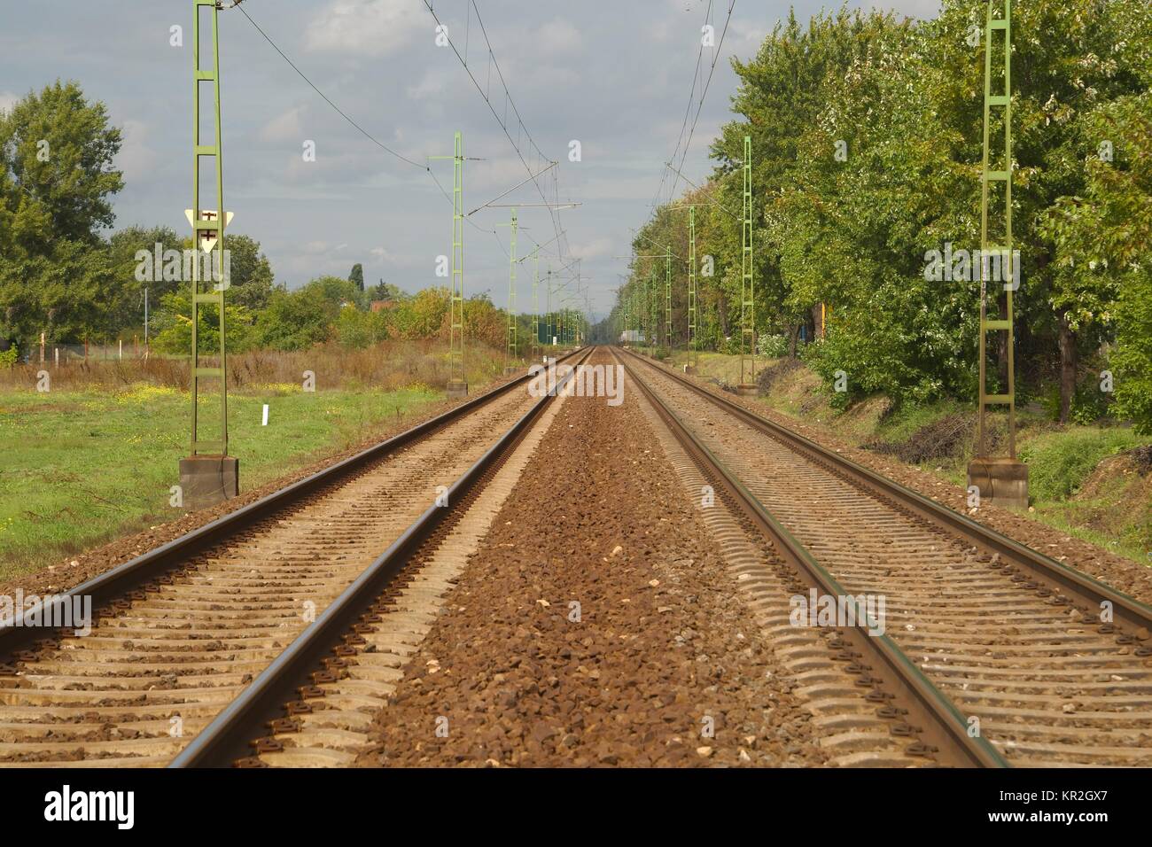 Railroad Track Pair Stock Photo - Alamy