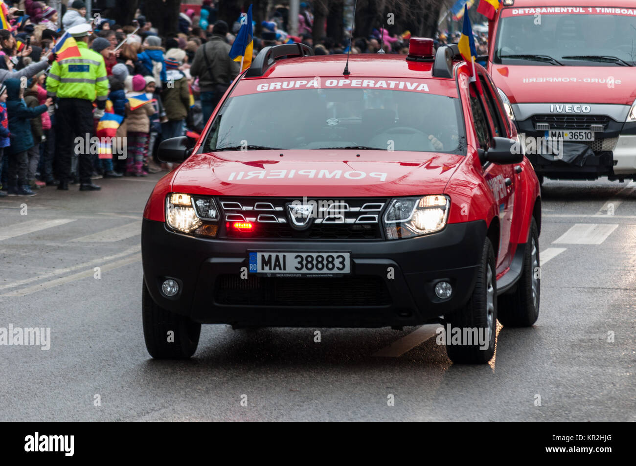 TIMISOARA, ROMANIA - DECEMBER 1, 2017: National Day parade in Romania ...