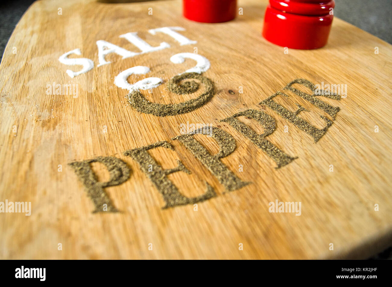Salt & Pepper Food Typography Design Stock Photo - Alamy