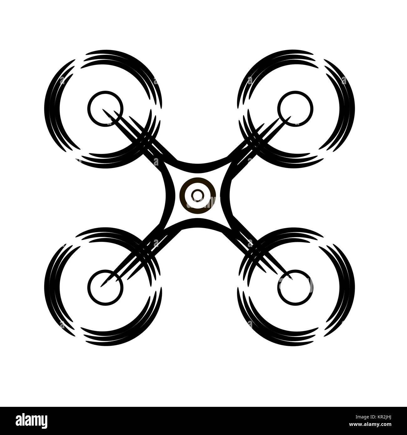 Drone delivery concept copter Stock Vector Images - Alamy