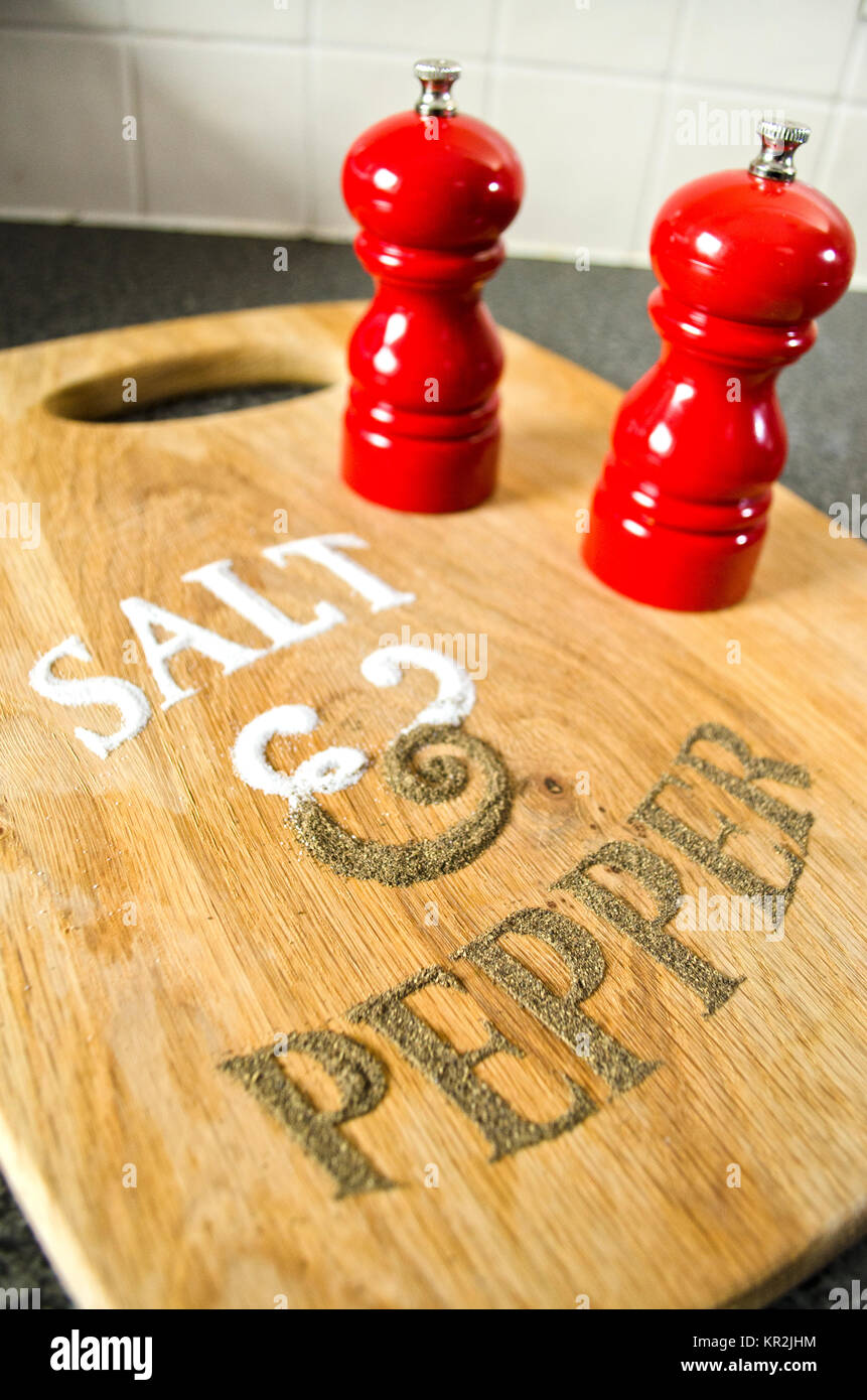 Salt & Pepper Food Typography Design Stock Photo - Alamy