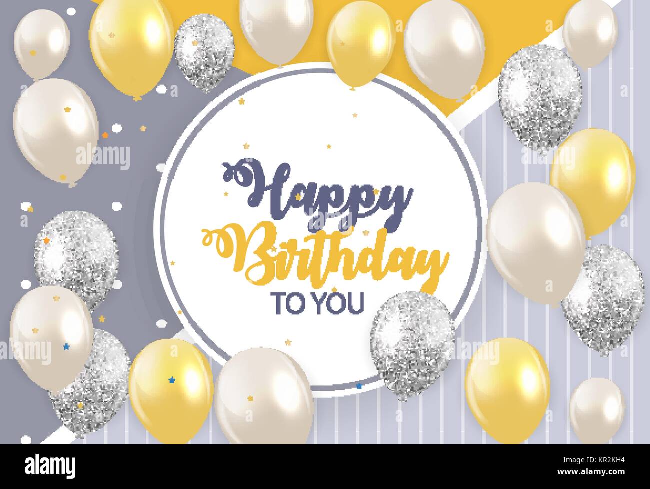Abstract Happy Birthday Background Card Template Vector Illustra Stock ...