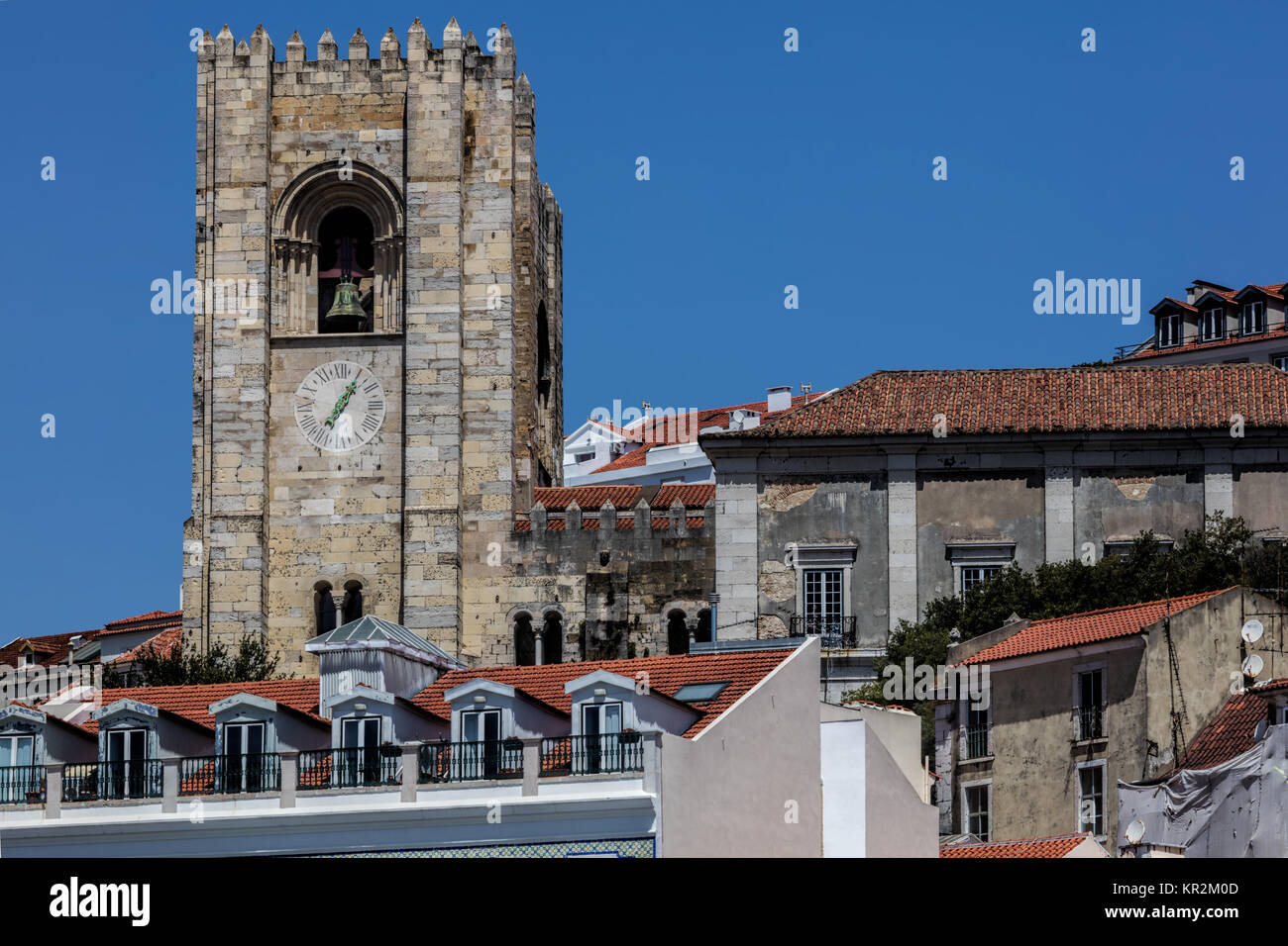 Crenelated tower of the Lisbon Cathedral is a relic from the ...
