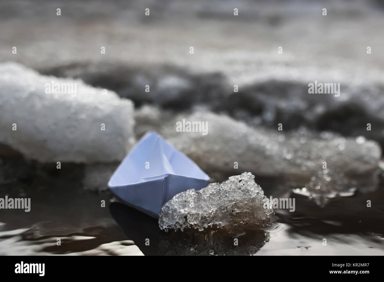 paper boat in a pool Stock Photo - Alamy