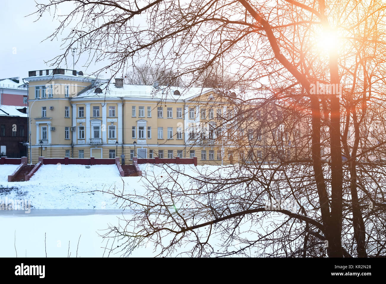 city landscape architecture winter Stock Photo - Alamy