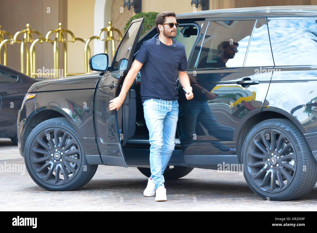 Scott Disick arrives with son Reign at Montage Hotel in Beverly Hills ...
