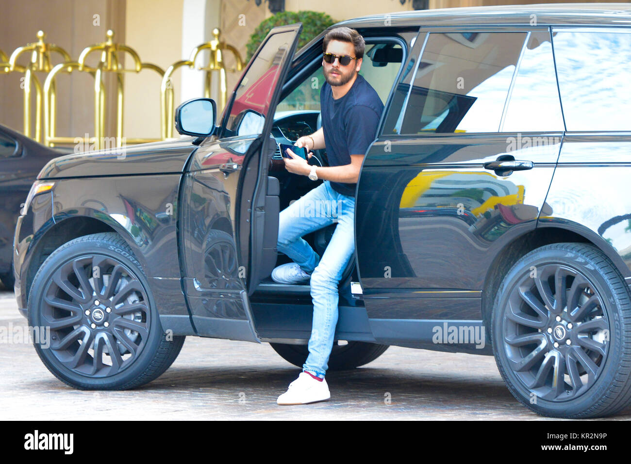 Scott Disick arrives with son Reign at Montage Hotel in Beverly Hills ...