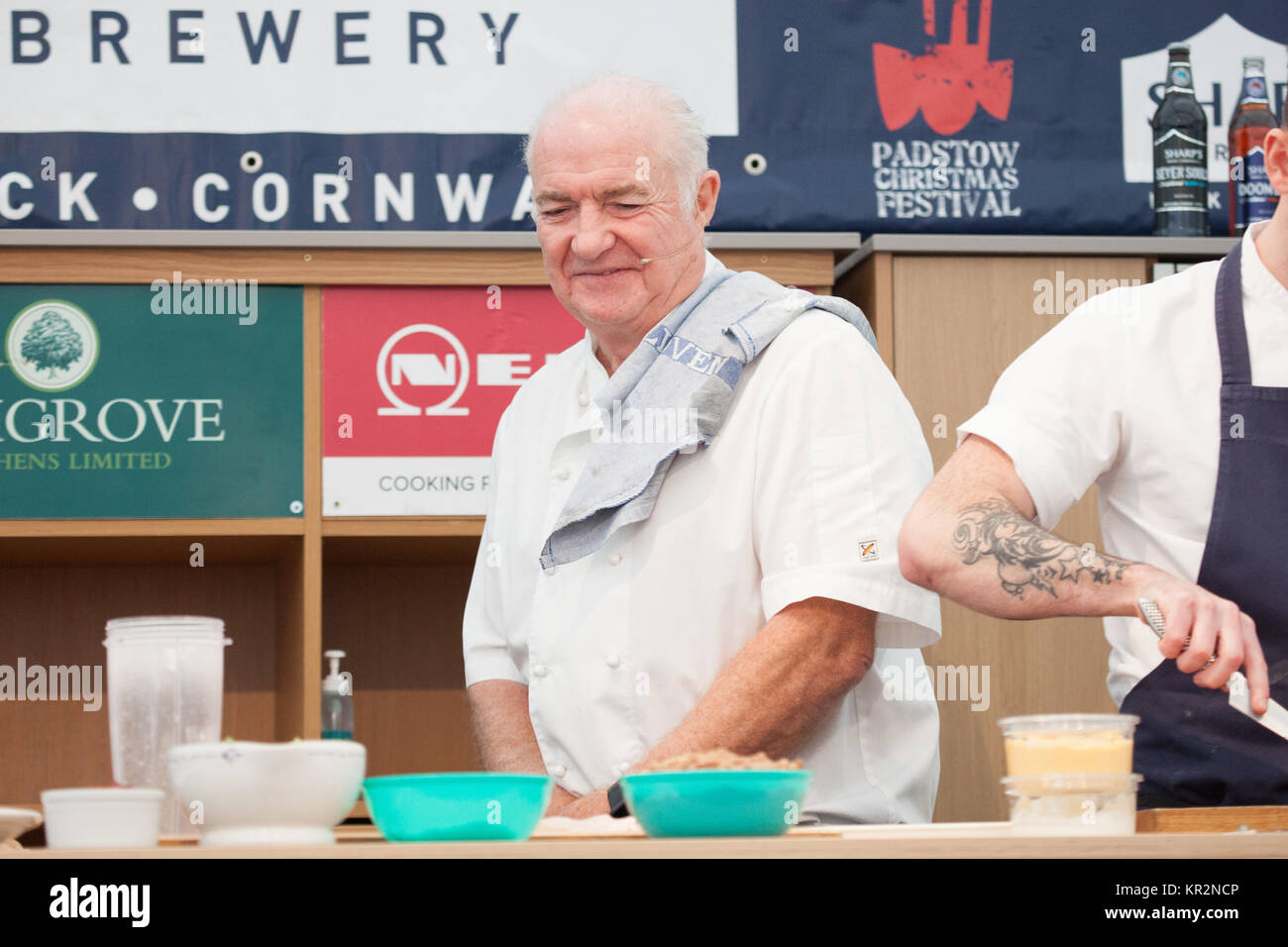 Rick Stein cooking at the Padstow Christmas Festival Stock Photo - Alamy
