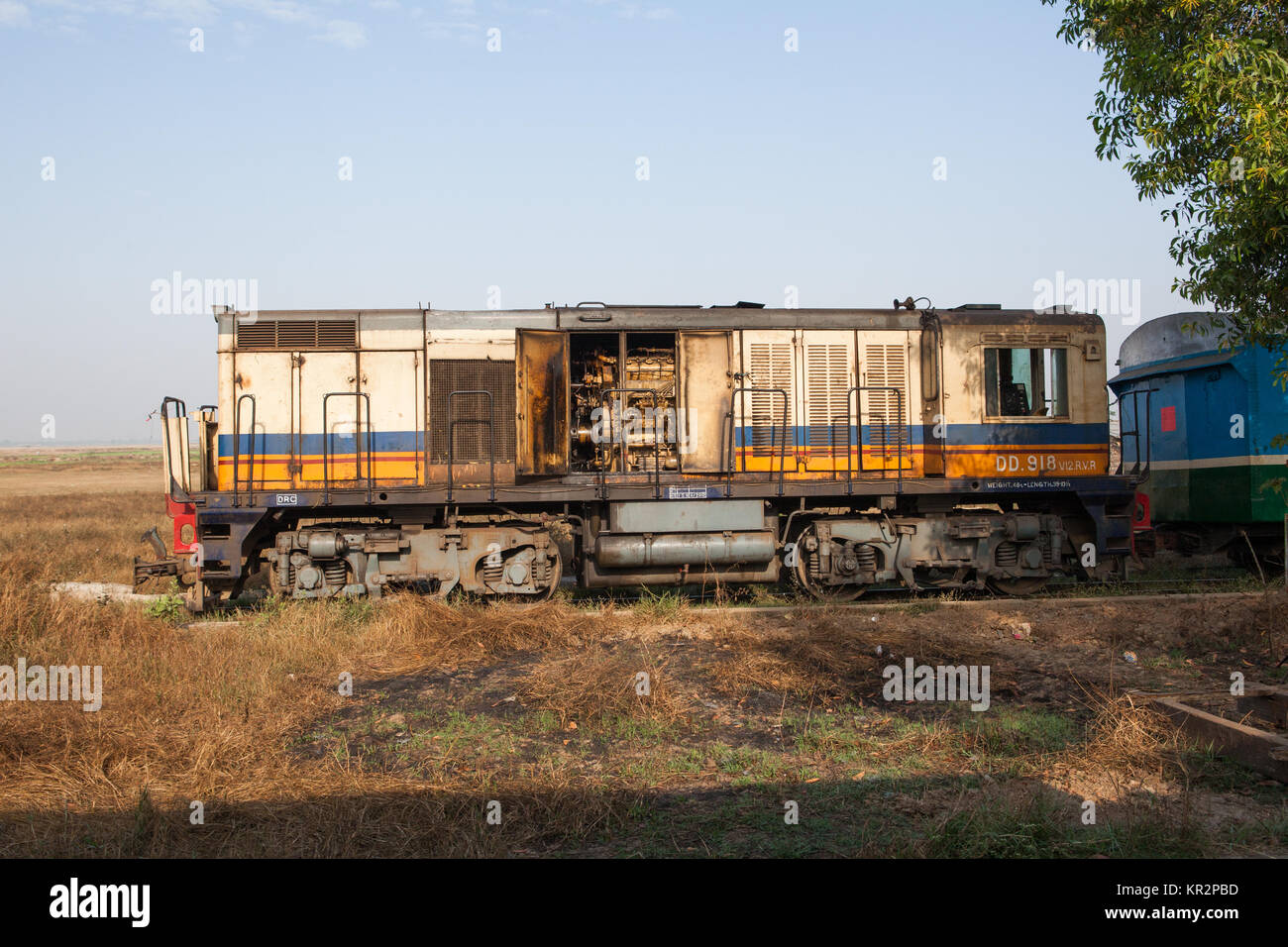 Trains in Myanmar Stock Photo - Alamy