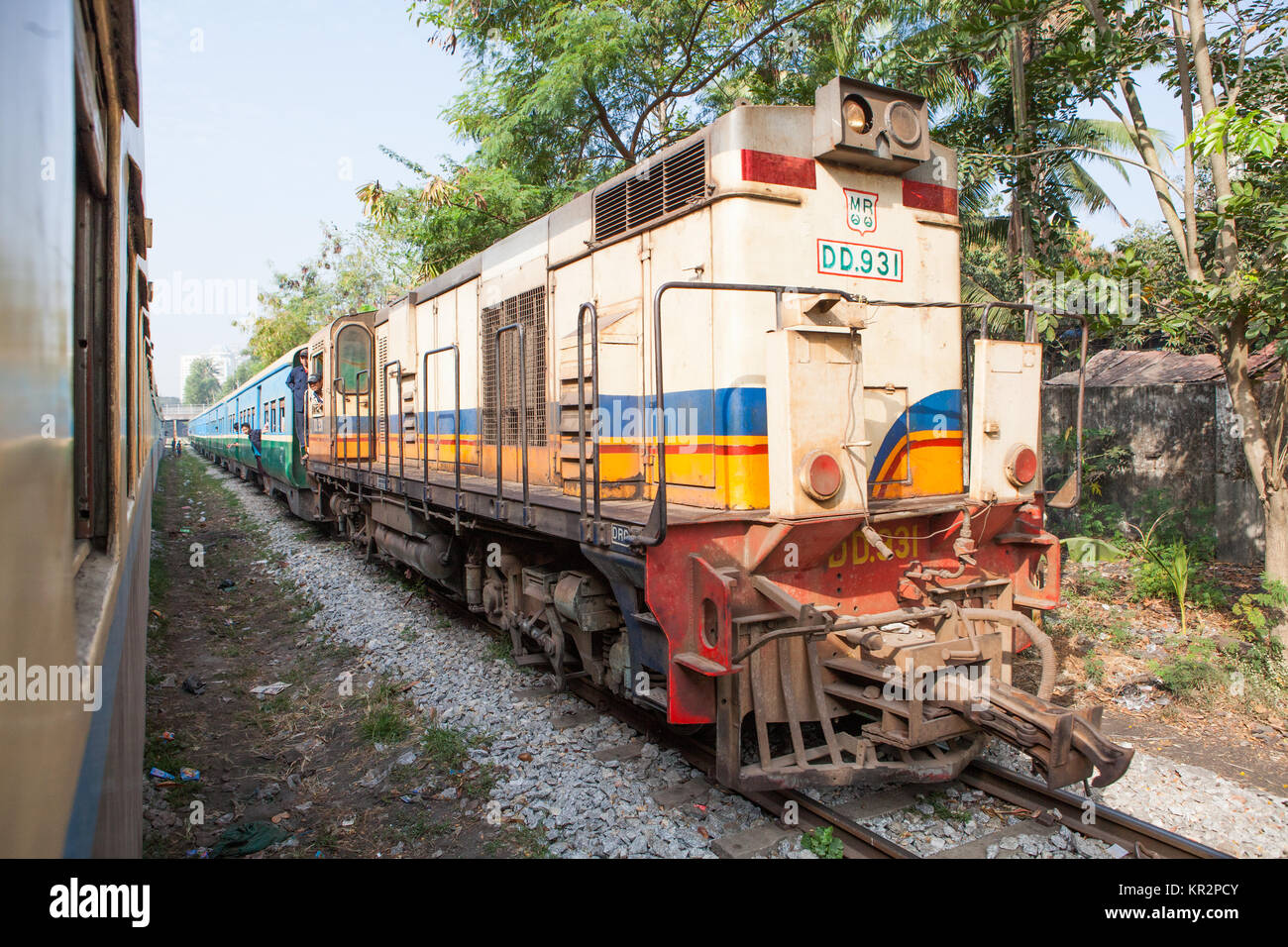 Trains in Myanmar Stock Photo - Alamy