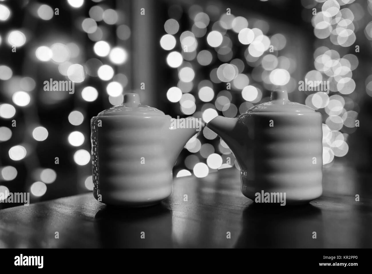 Objects in the cafe on the table Stock Photo - Alamy