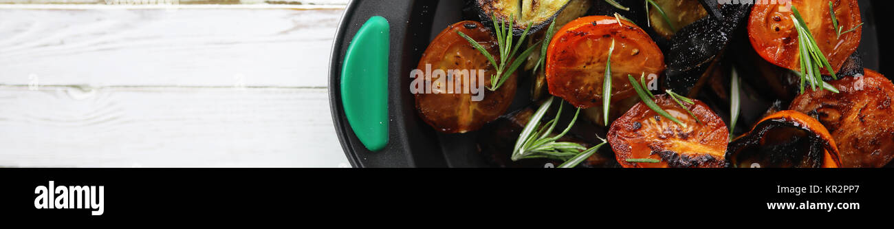 Long horizontal background of vegetables grilled Stock Photo - Alamy