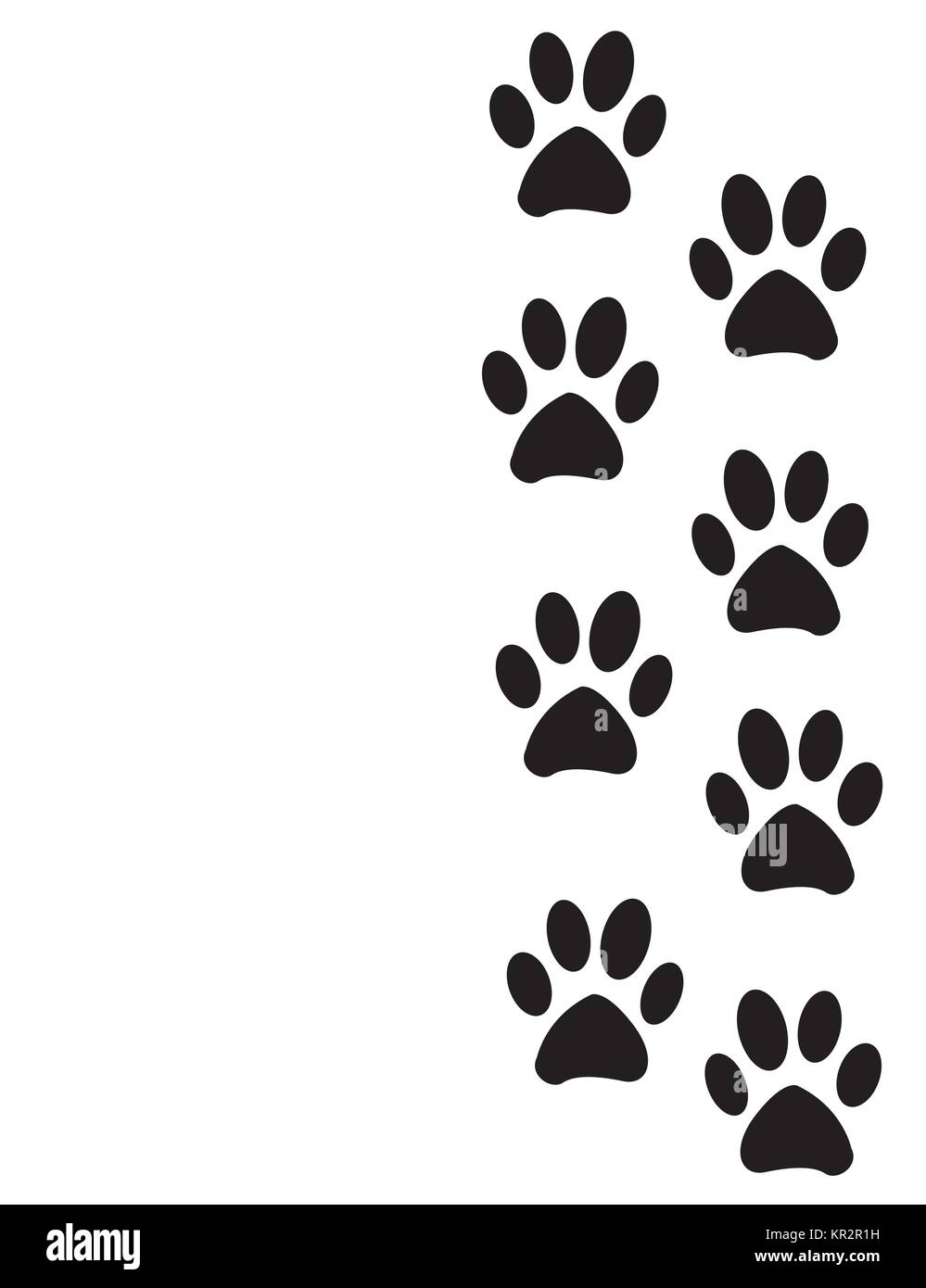 Paw Prints in the snow Stock Vector Image & Art - Alamy