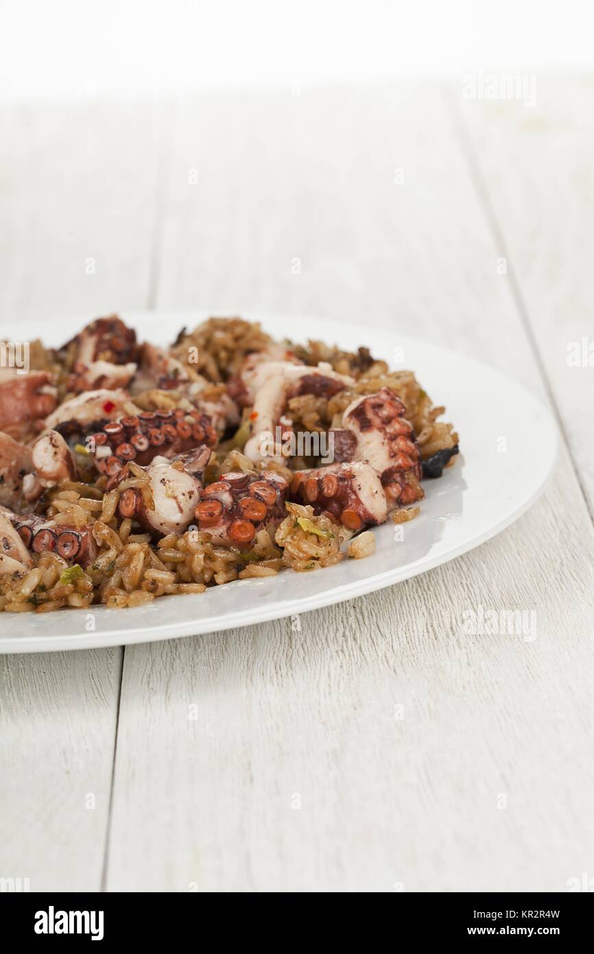Food delicious risotto octopus hi-res stock photography and images - Alamy