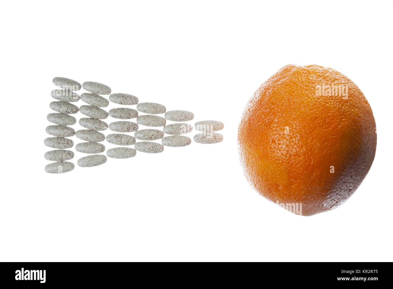 puffed rice with orange fruit Stock Photo - Alamy