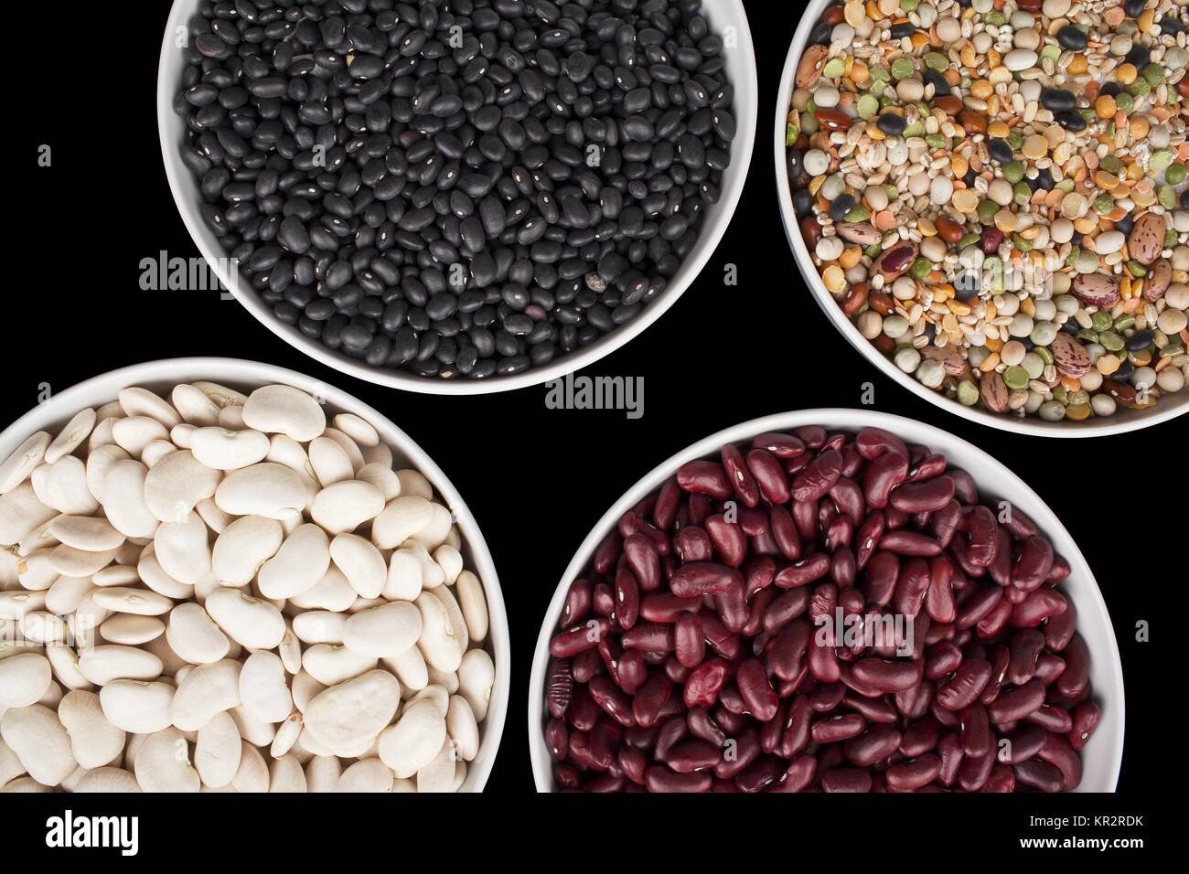 round container with various vegetable beans Stock Photo - Alamy