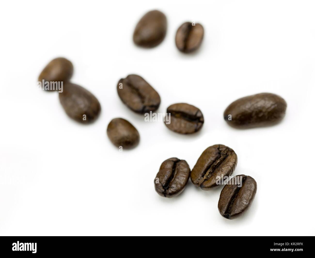 Scattered Coffee Beans Stock Photo - Alamy