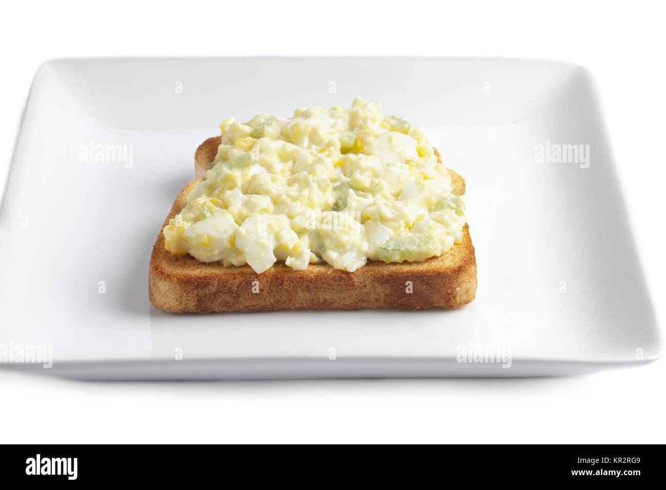 scrambled egg sandwich plate Stock Photo - Alamy