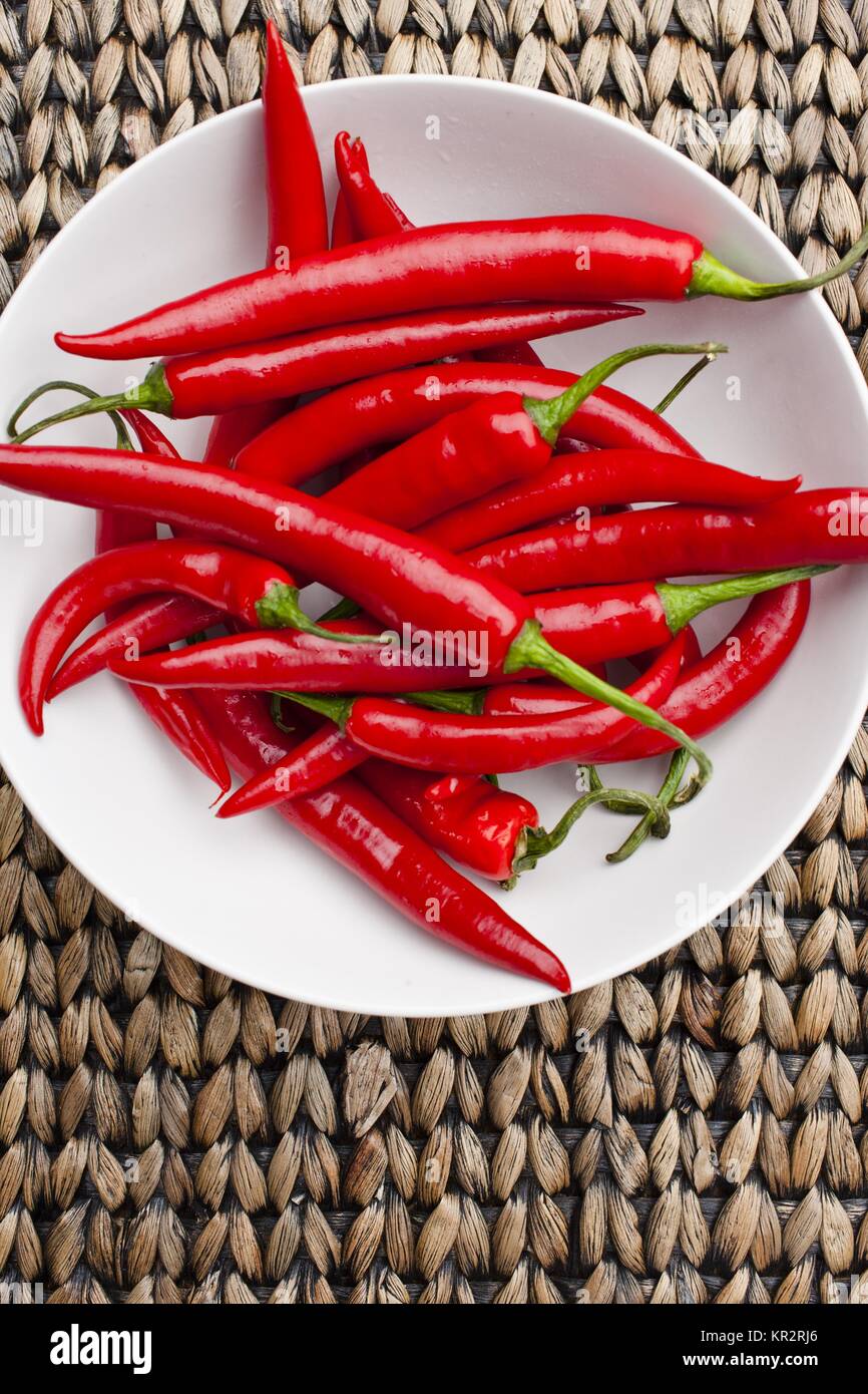 Sky View of Chilli Peppers Stock Photo - Alamy