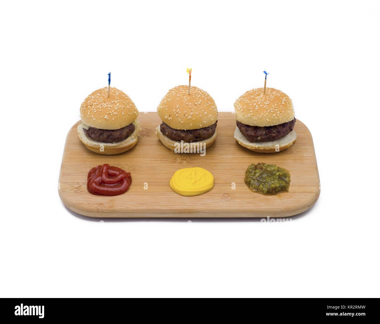 Sliders and Condiments Stock Photo - Alamy