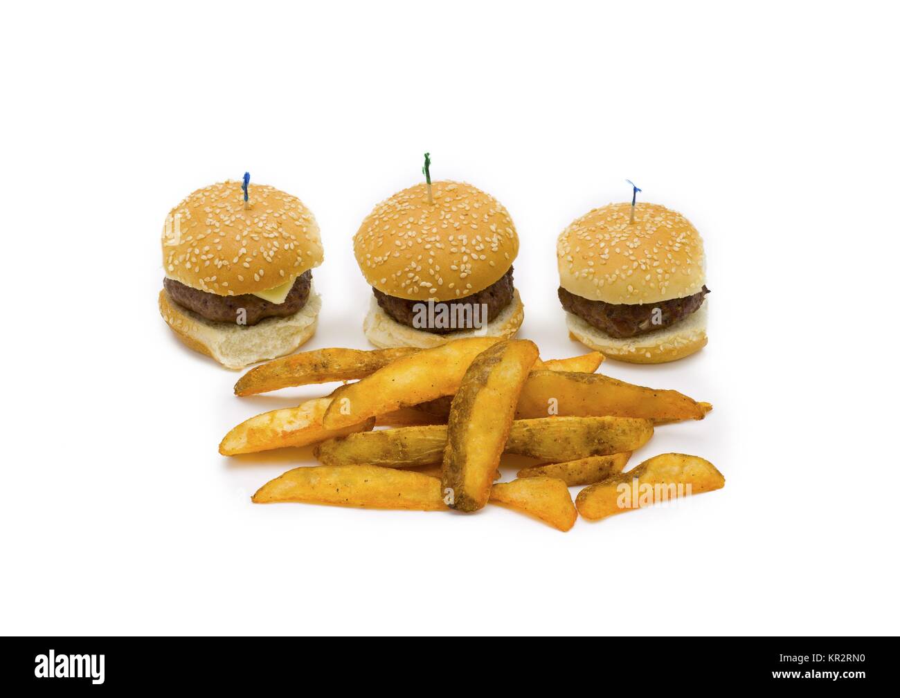 sliders with french fries Stock Photo - Alamy