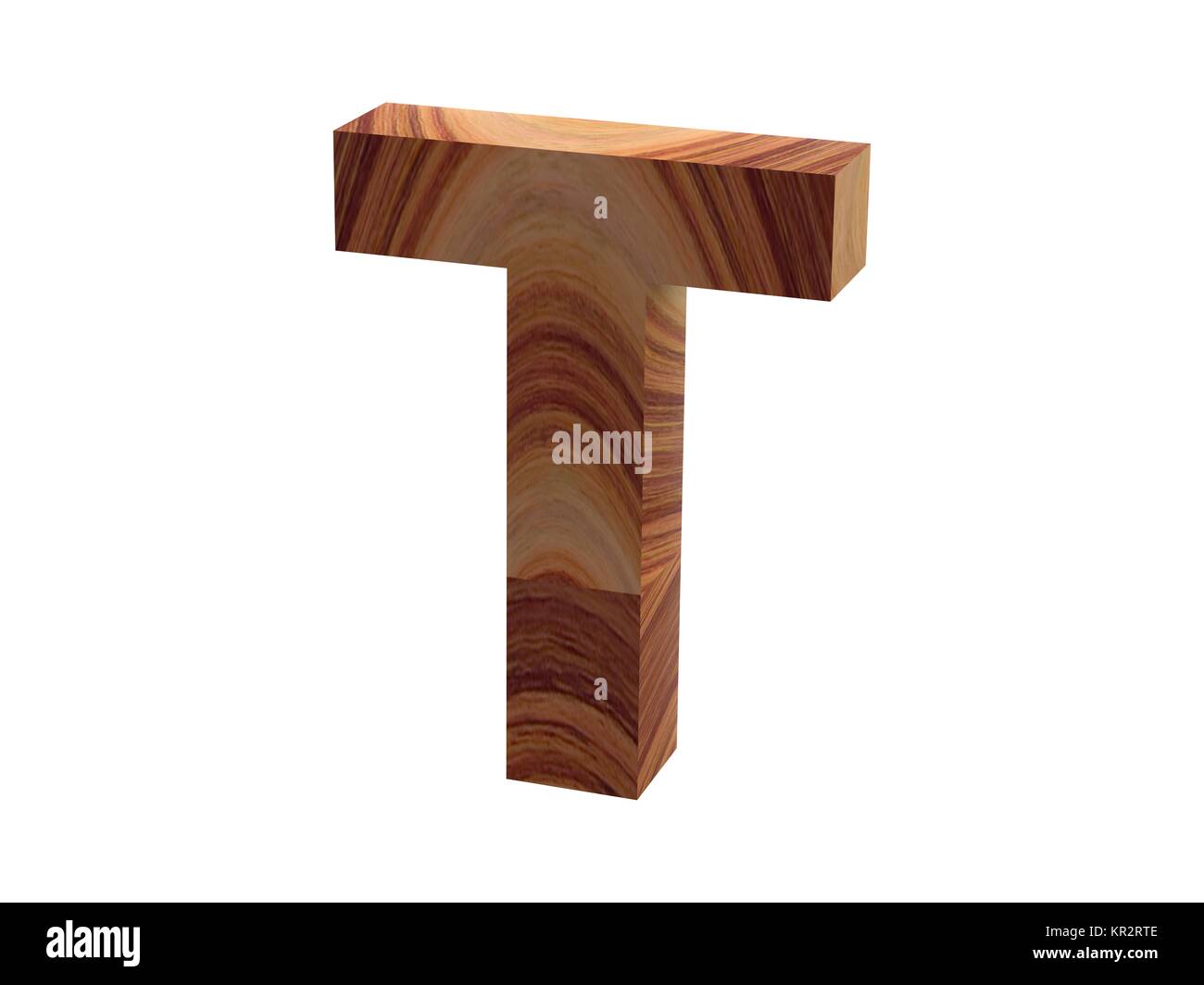 wood T font 3D Stock Photo - Alamy