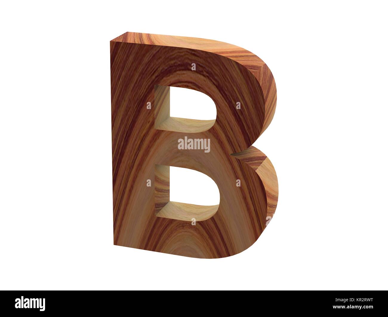 wood B font 3D Stock Photo - Alamy