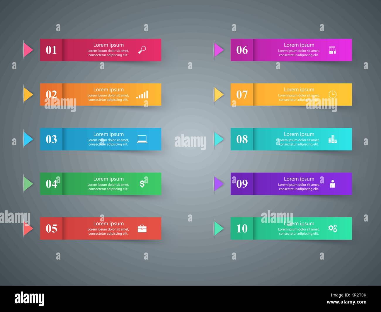 Infographic design. List of 10 items Stock Vector Image & Art - Alamy