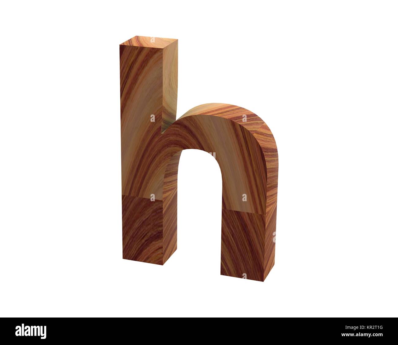 wood h font 3D Stock Photo - Alamy