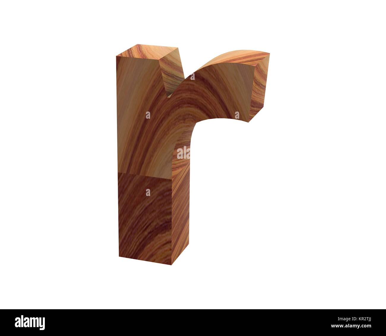 wood r font 3D Stock Photo - Alamy