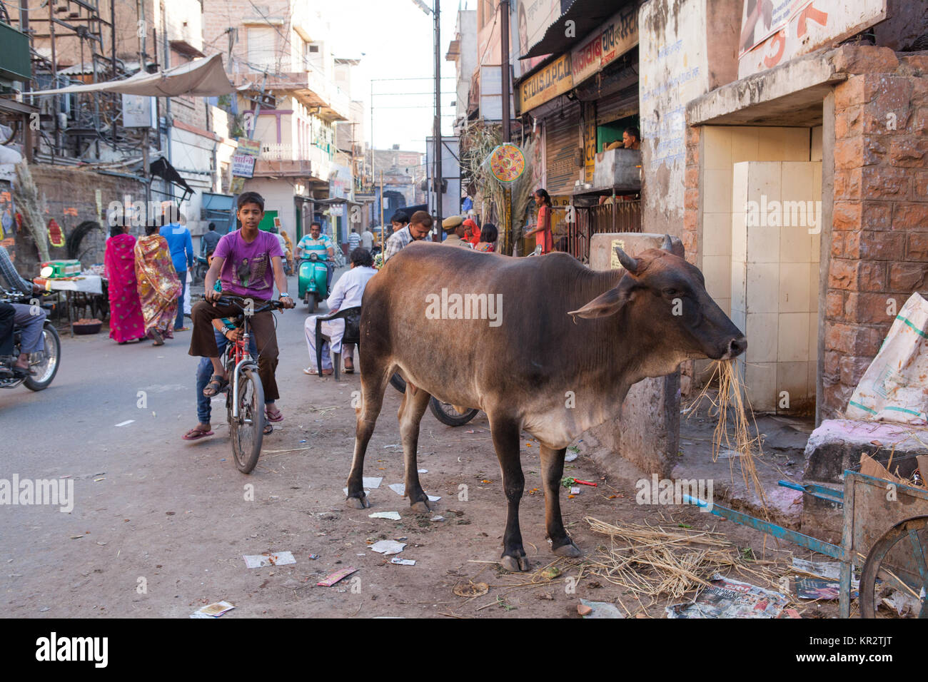 Indian street scene hi-res stock photography and images - Alamy