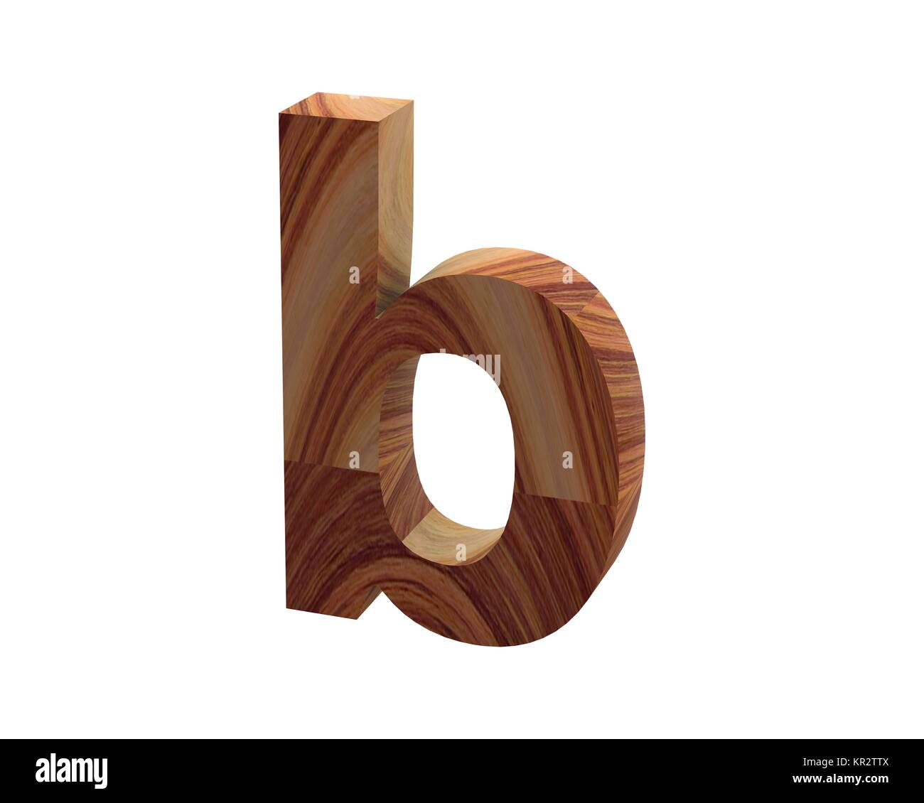 wood b font 3D Stock Photo - Alamy